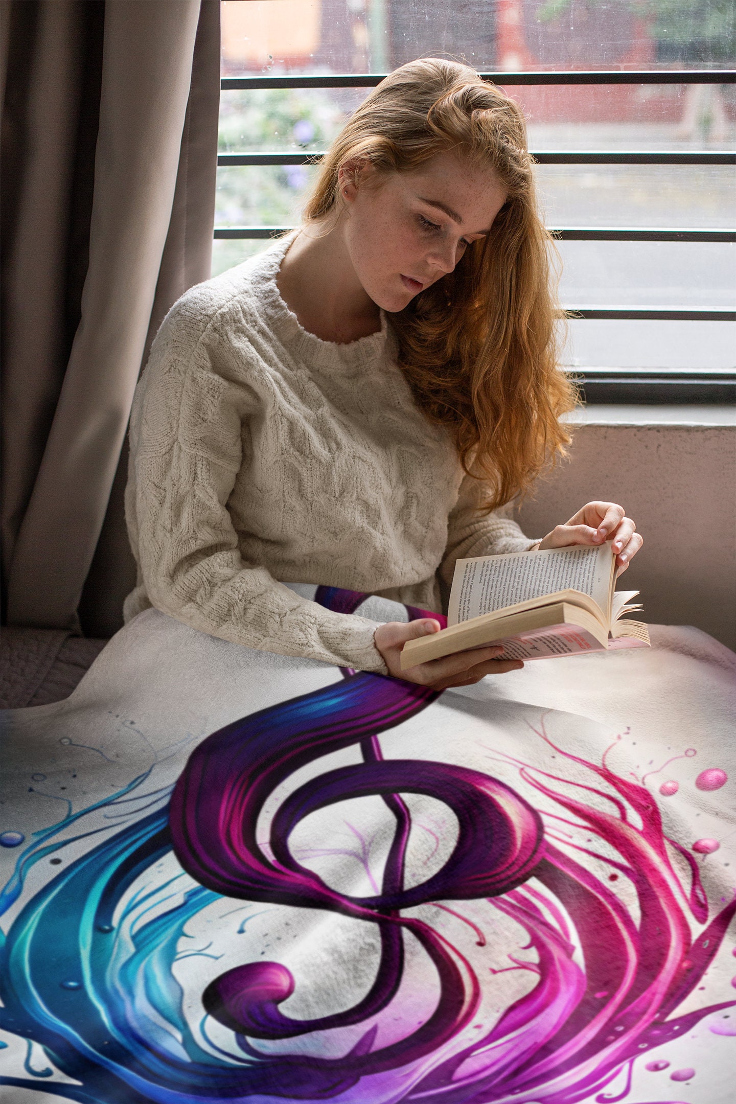 Treble Clef Blanket / Music Notes Blanket / Music Throw Blanket / Music ...