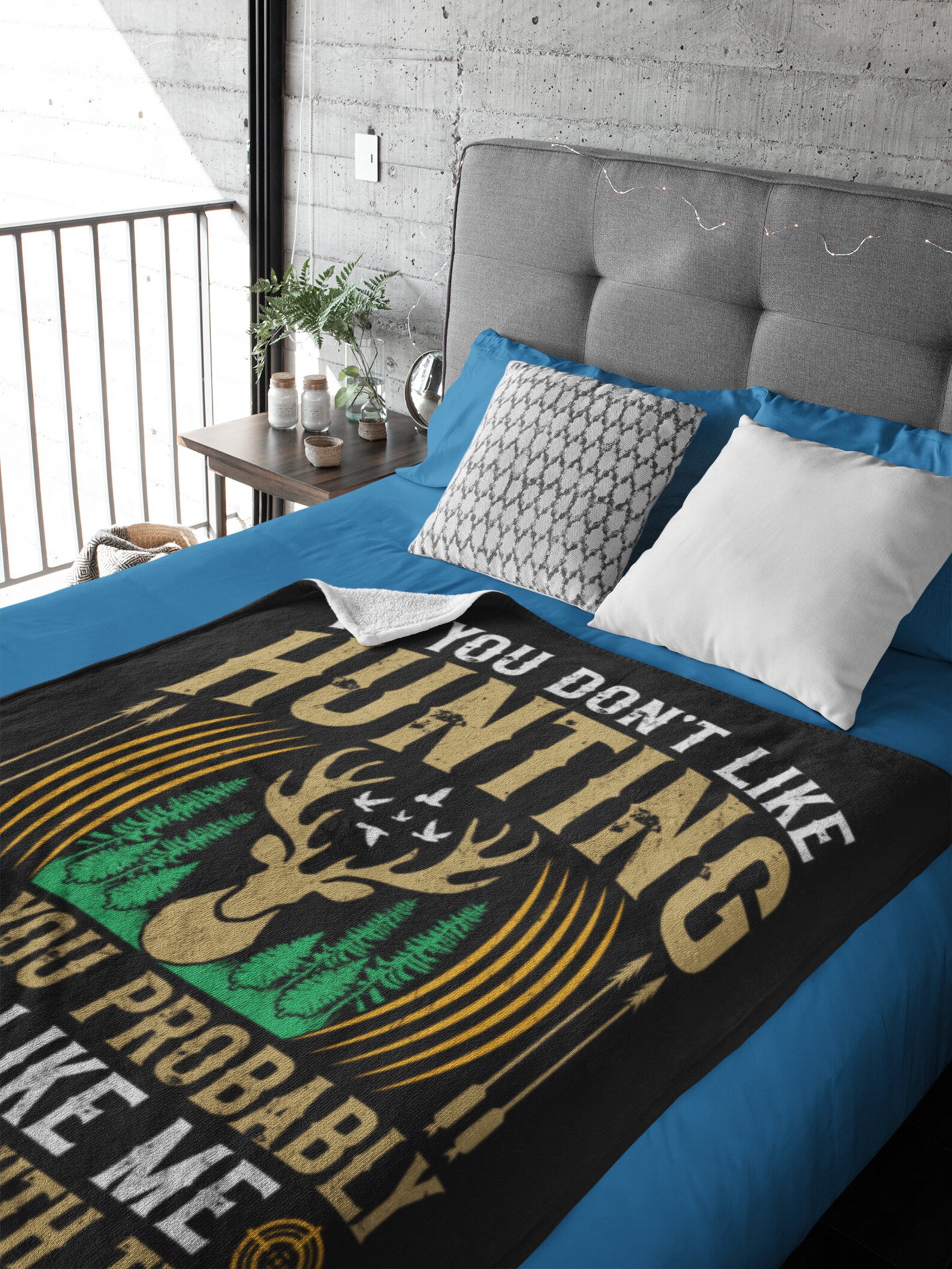 Deer Hunting Gift Deer Hunting Burn to Hunt Fleece Blanket - Etsy