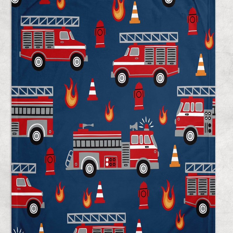 Fire Truck Blanket - Etsy