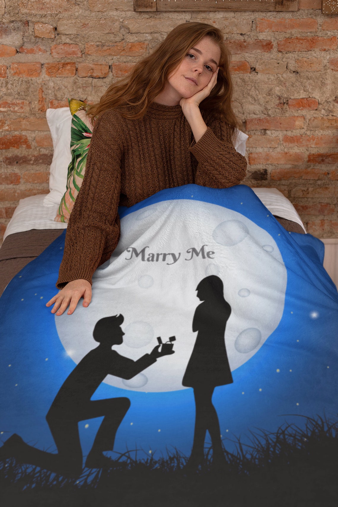 Marry Me Blanket Marriage Proposal Blanket Goth Marriage - Etsy