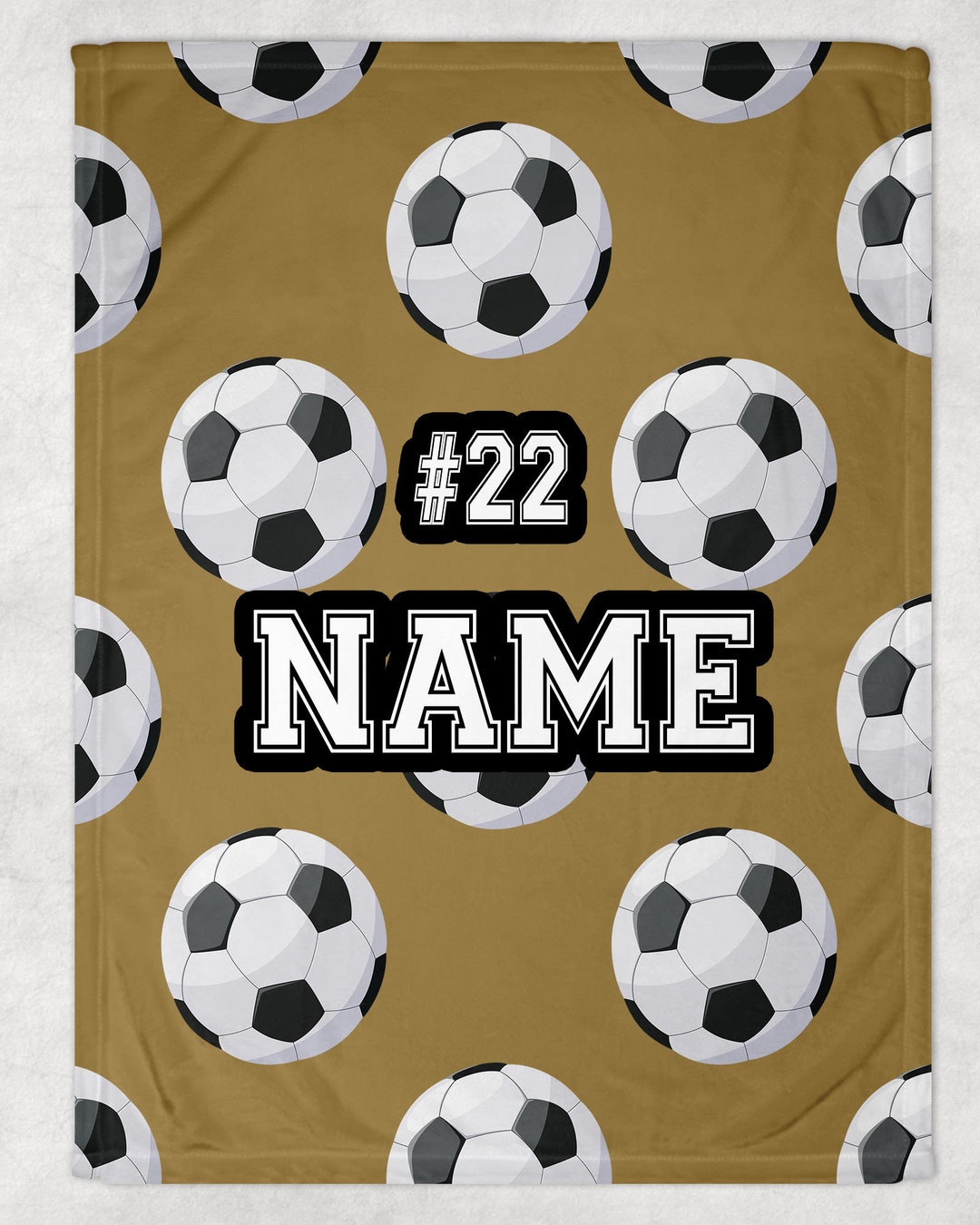 Balls Blanket Personalized Ball Pattern Blanket Gift for Soccer ...