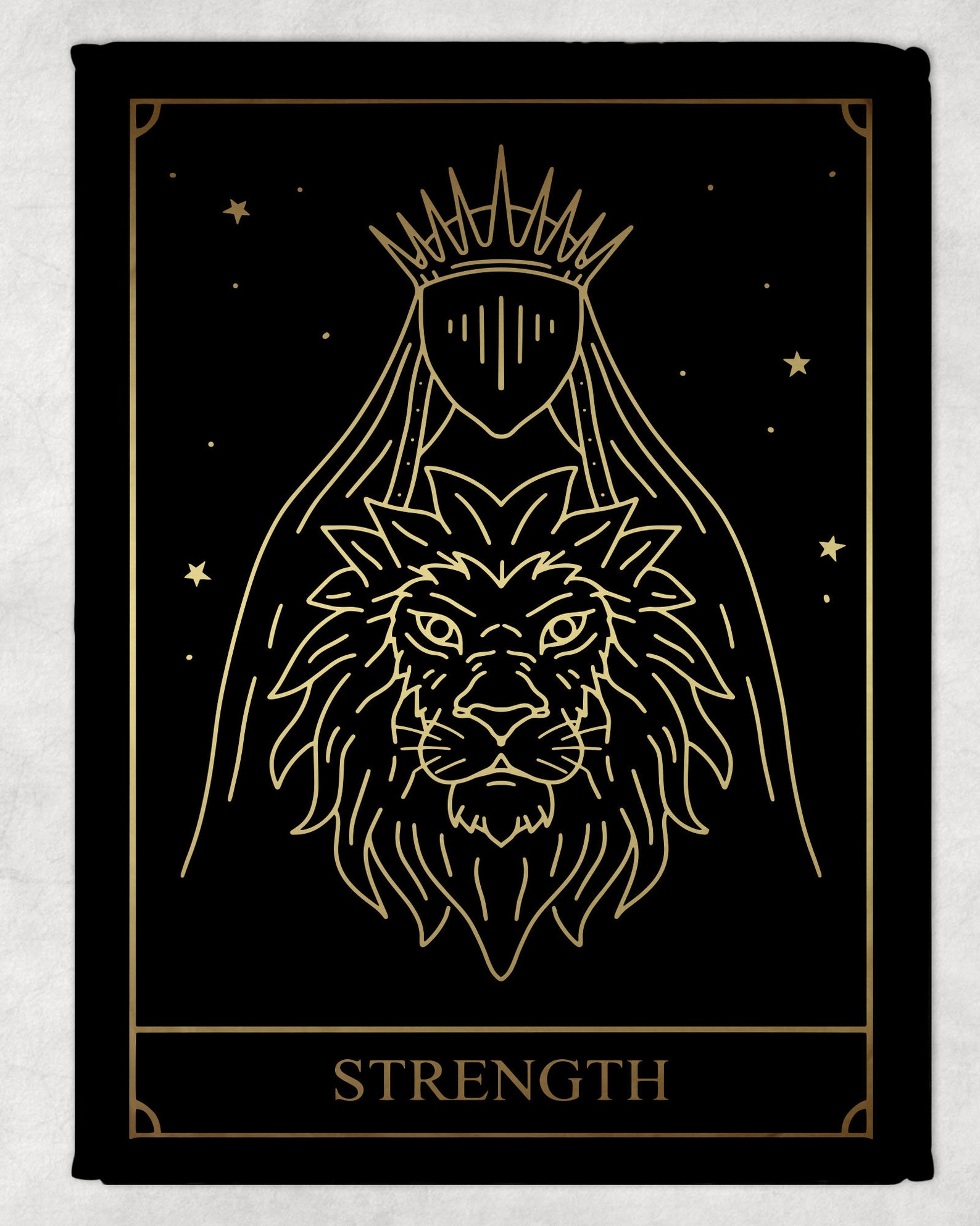 Strength Tarot Card Blanket, Tarot Blanket, Tarot Theme Large Soft ...