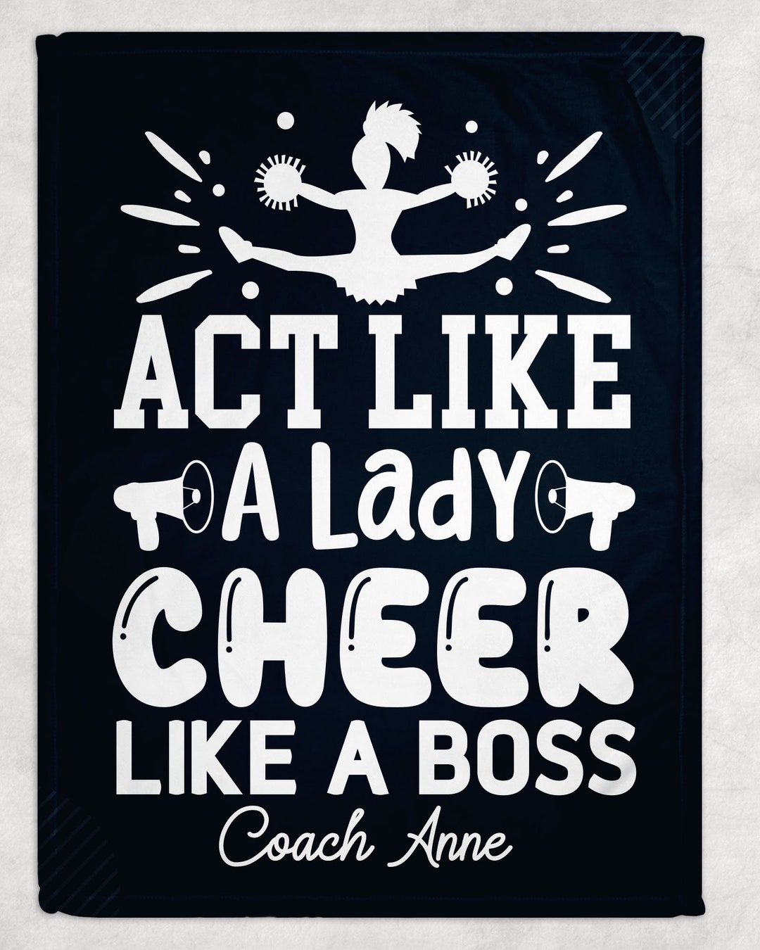 Cheer Coach Thank You Gift Personalized, Cheerleading Coach Blanket End ...