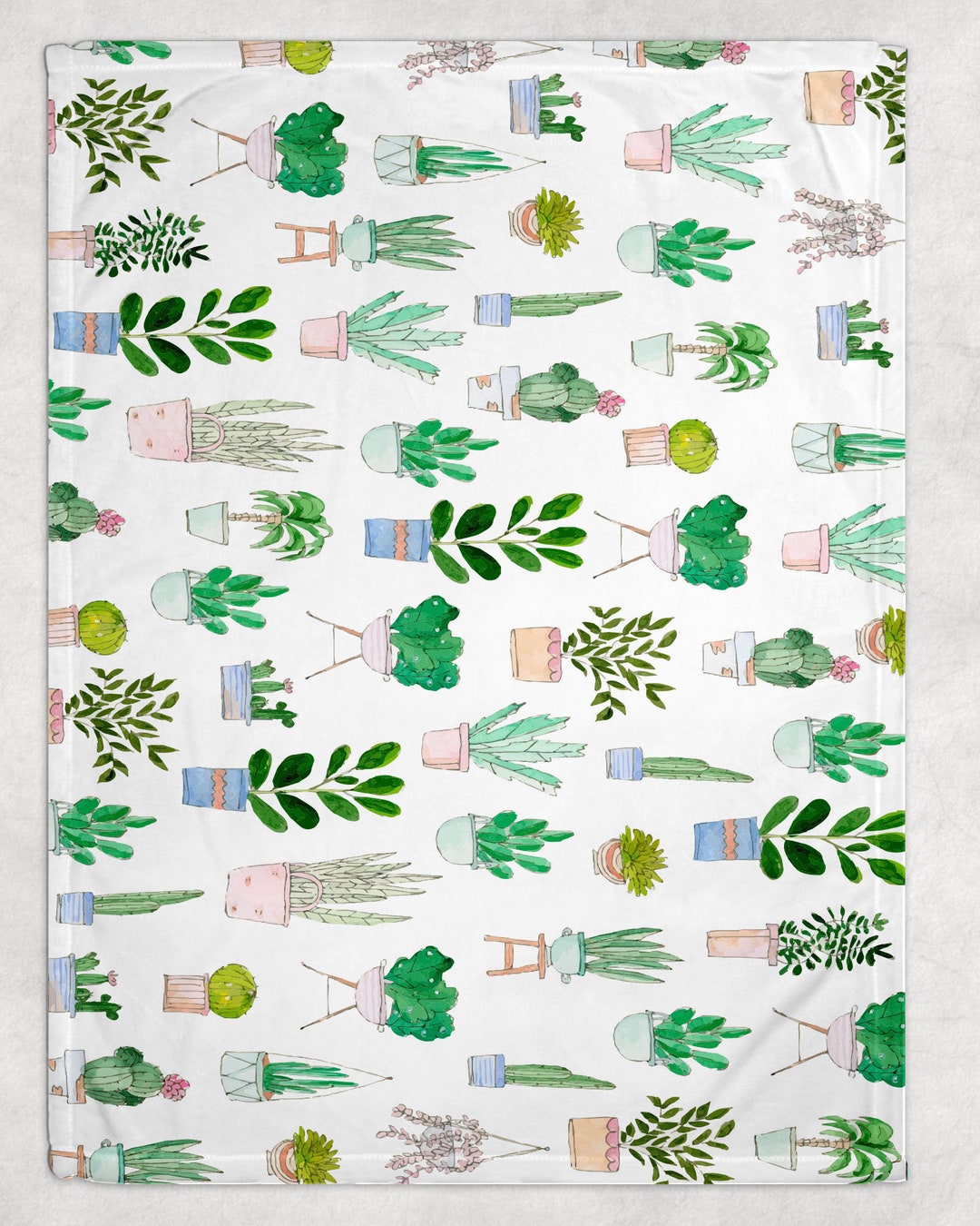 Plant Blanket. House Plants Throw Blanket. Christmas Gift for Plant ...
