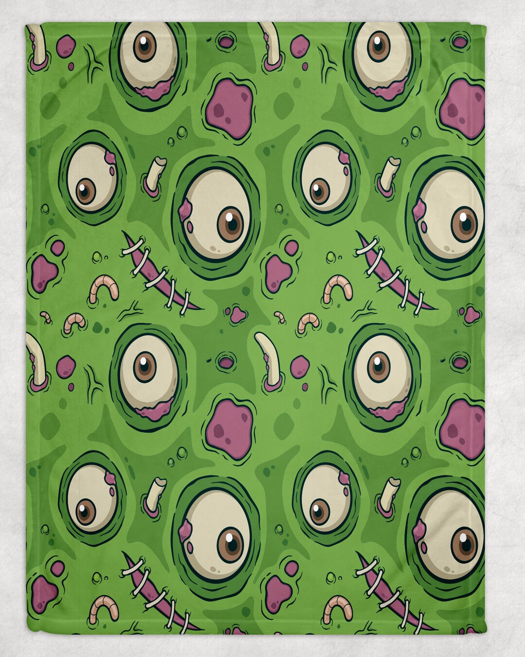 RETRO SPOOKY EYEBALL, Original Art Pattern,fleece Throw Blanket - Etsy