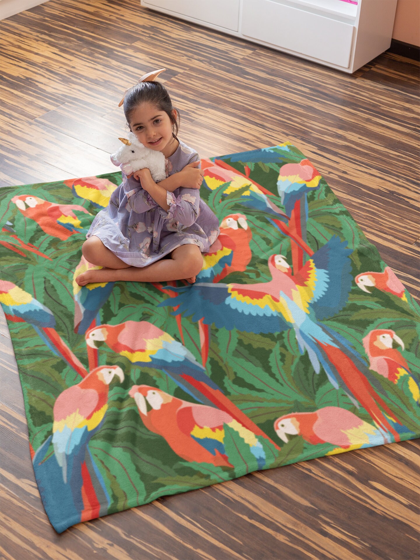 Macaw Fleece Blanket - Parrot Fleece Blanket - Etsy