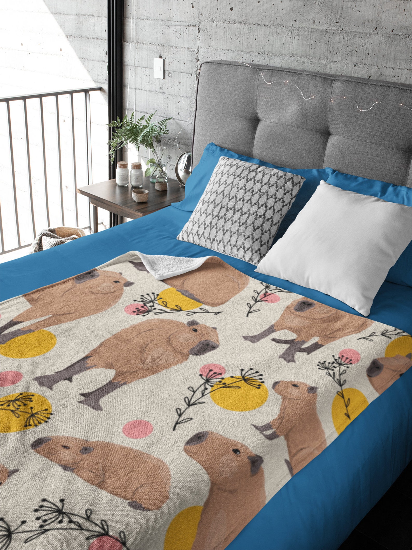 Large Capybara Fleece Blanket Super Soft Capybara - Etsy