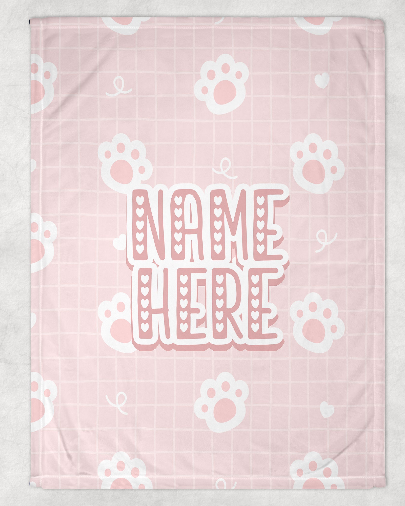 Personalized Paw Print Name Blanket for Pet Custom Dog or Cat - Etsy