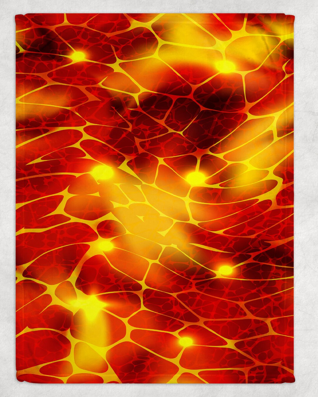 Hawaiian Volcano Lava Aloha Gift Blanket Island Tropical Decor Fleece ...