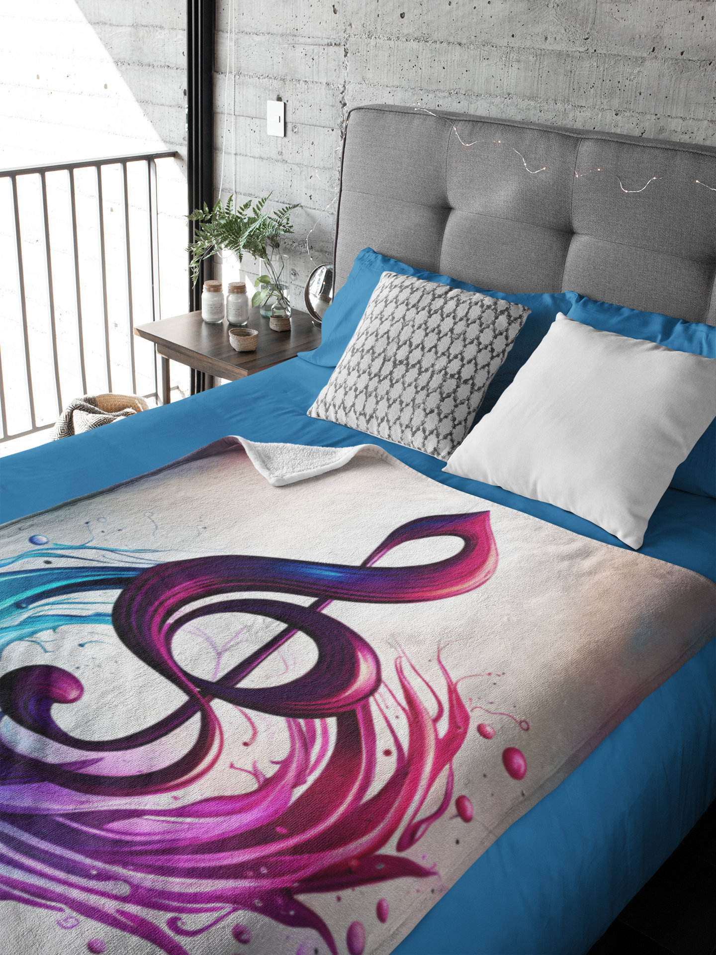 Treble Clef Blanket / Music Notes Blanket / Music Throw Blanket / Music ...