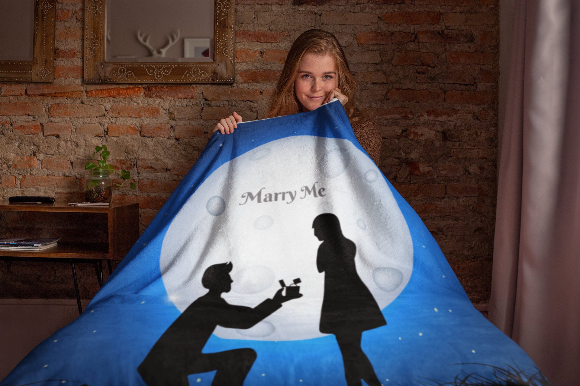 Marry Me Blanket Marriage Proposal Blanket Goth Marriage - Etsy