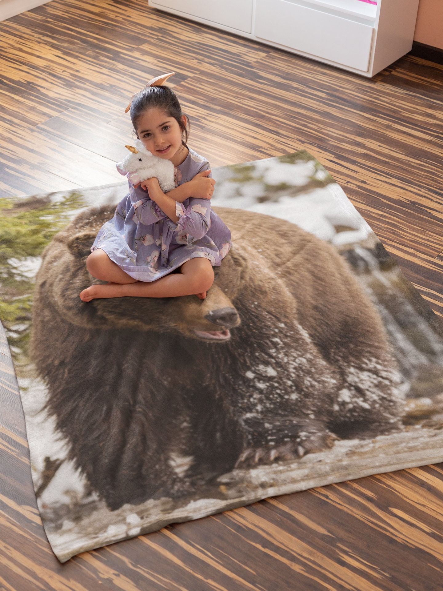 Giant Bear Face Fleece Blanket Big Face Animal Brown Bear Throw Blanket ...