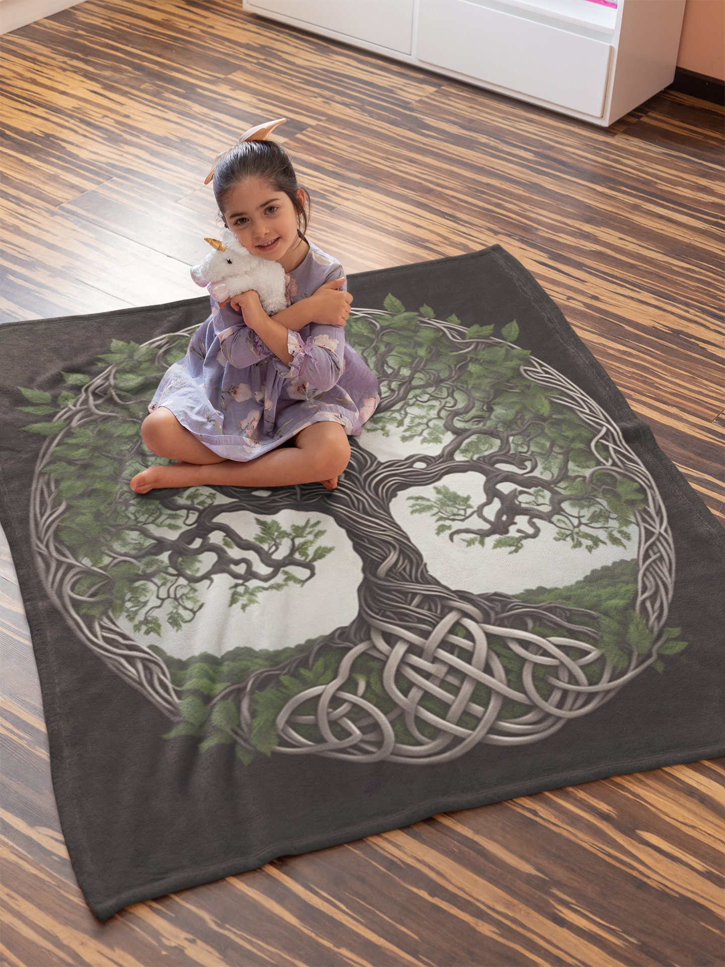 Celtic Tree of Life Blanket, Viking Blanket, Celtic Knot Blanket, Irish ...