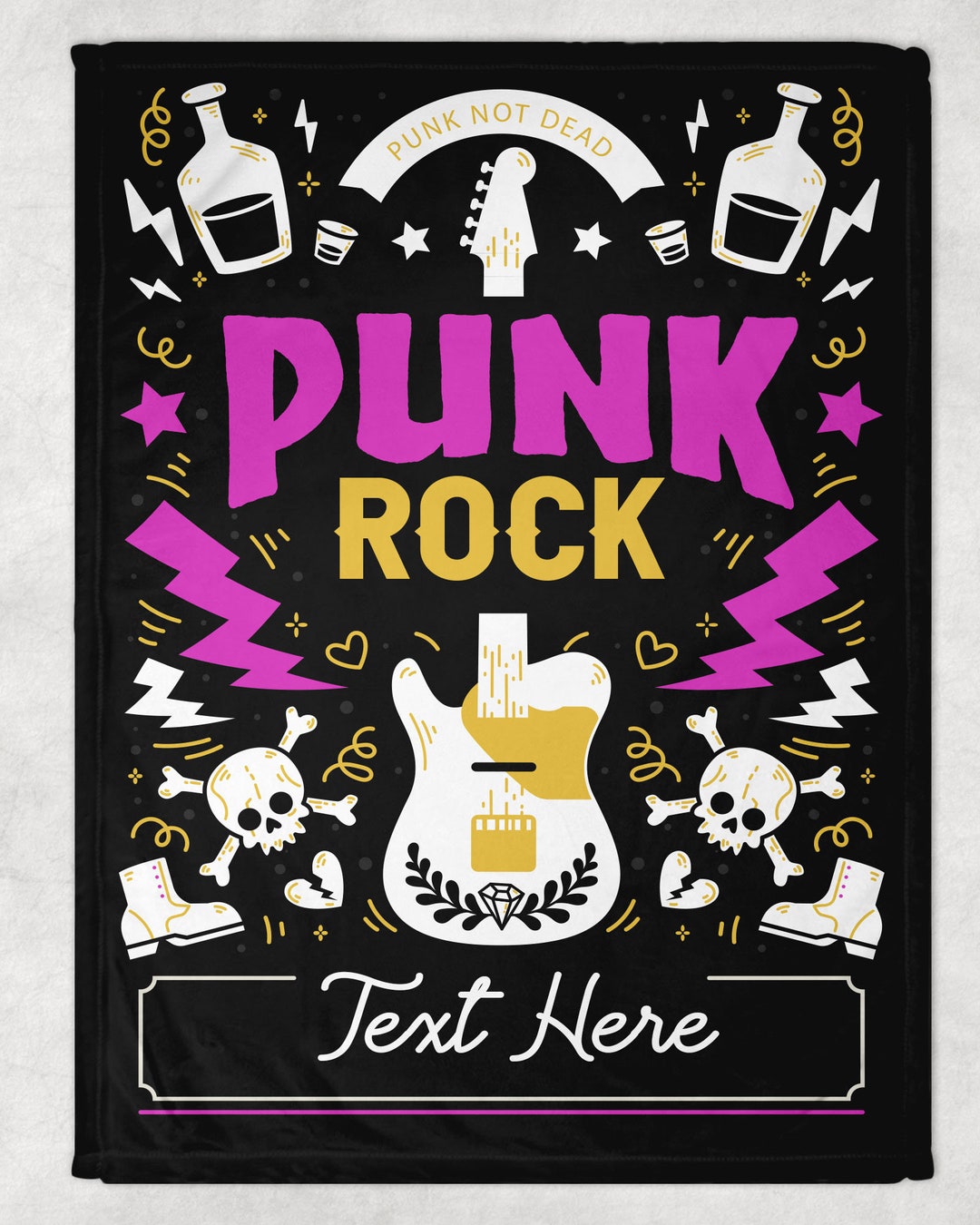 Custom Rock & Punk Heavy Metal Posters Collage Blanket | Personalized ...