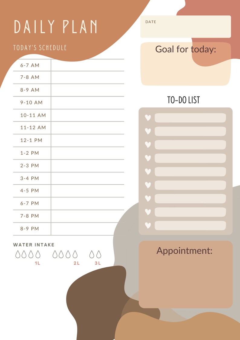 Daily to Do List Printable, Instant Download, Aesthetic Productivity ...