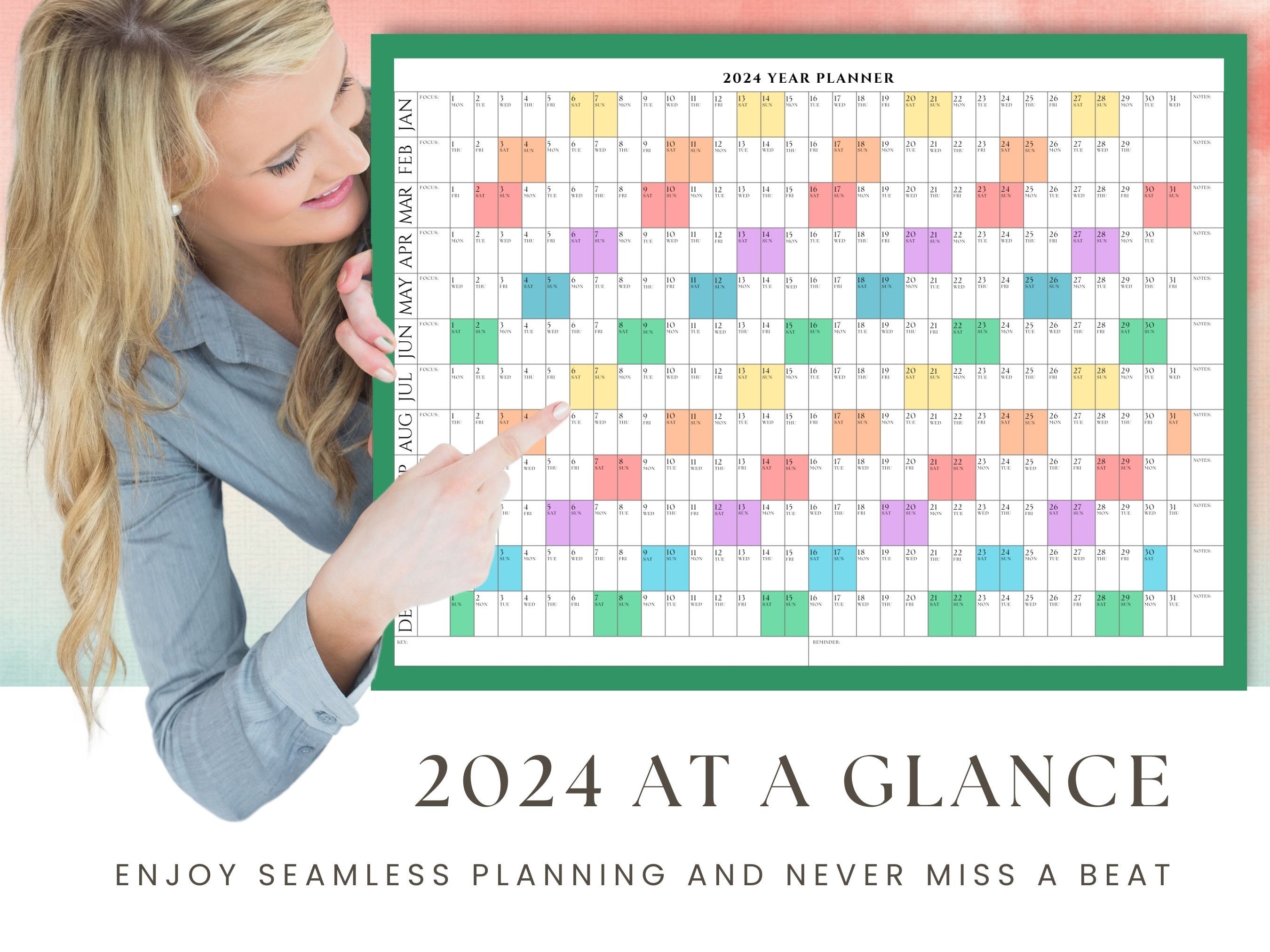 Large Wall Calendar 2024 | Rainbow Design | This is the Year ...