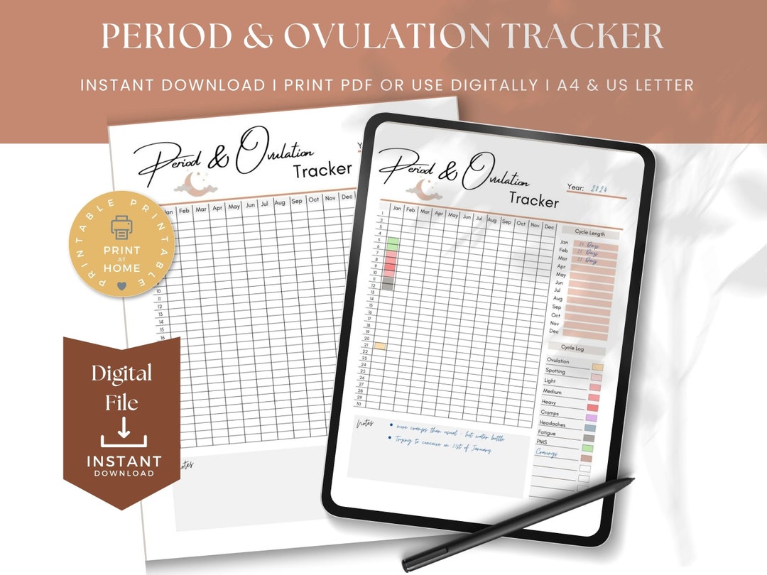 Period Tracker Ovulation Tracker Menstruation Journal - Etsy