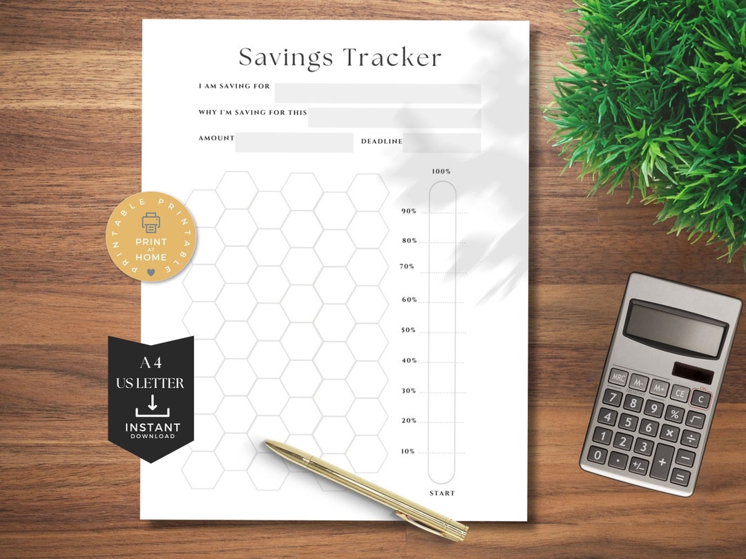 Visual Savings Tracker Printable, Money Tracker, Savings Challenge ...