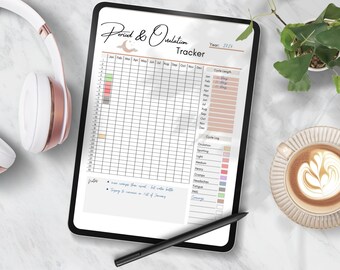 Period Tracker Yearly Menstruation Journal Period Calendar Cycle ...