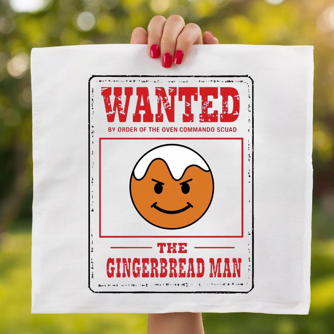 Gingerbread Man Wanted Poster, Christmas SVG PNG (digital Download) - Etsy