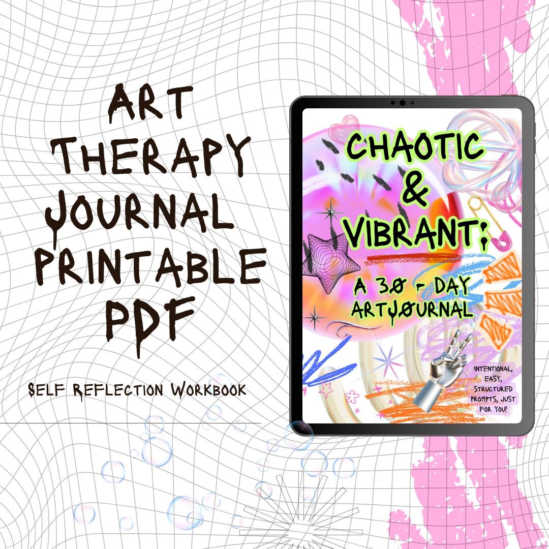 Art Therapy Journal | Printable Self Reflection Workbook | Creative ...