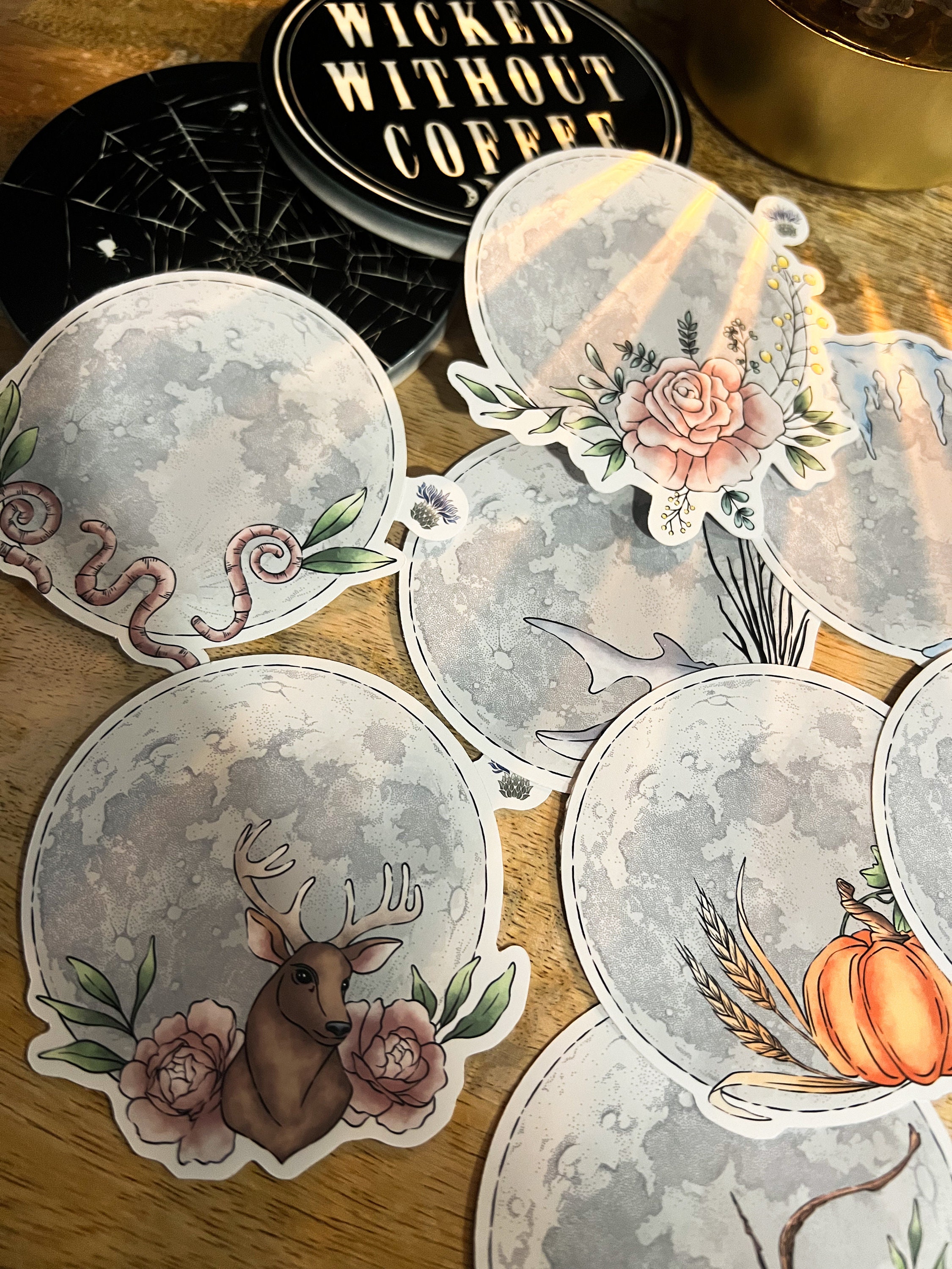Full Moons Sticker Set 2024 Witchy Stickers Witchcraft Moon Stickers ...
