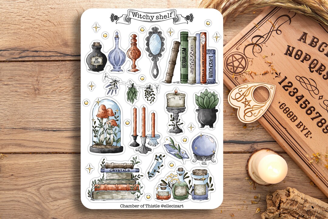 Magic Sticker Sheet Witch Sticker Bullet Journal Sticker - Etsy