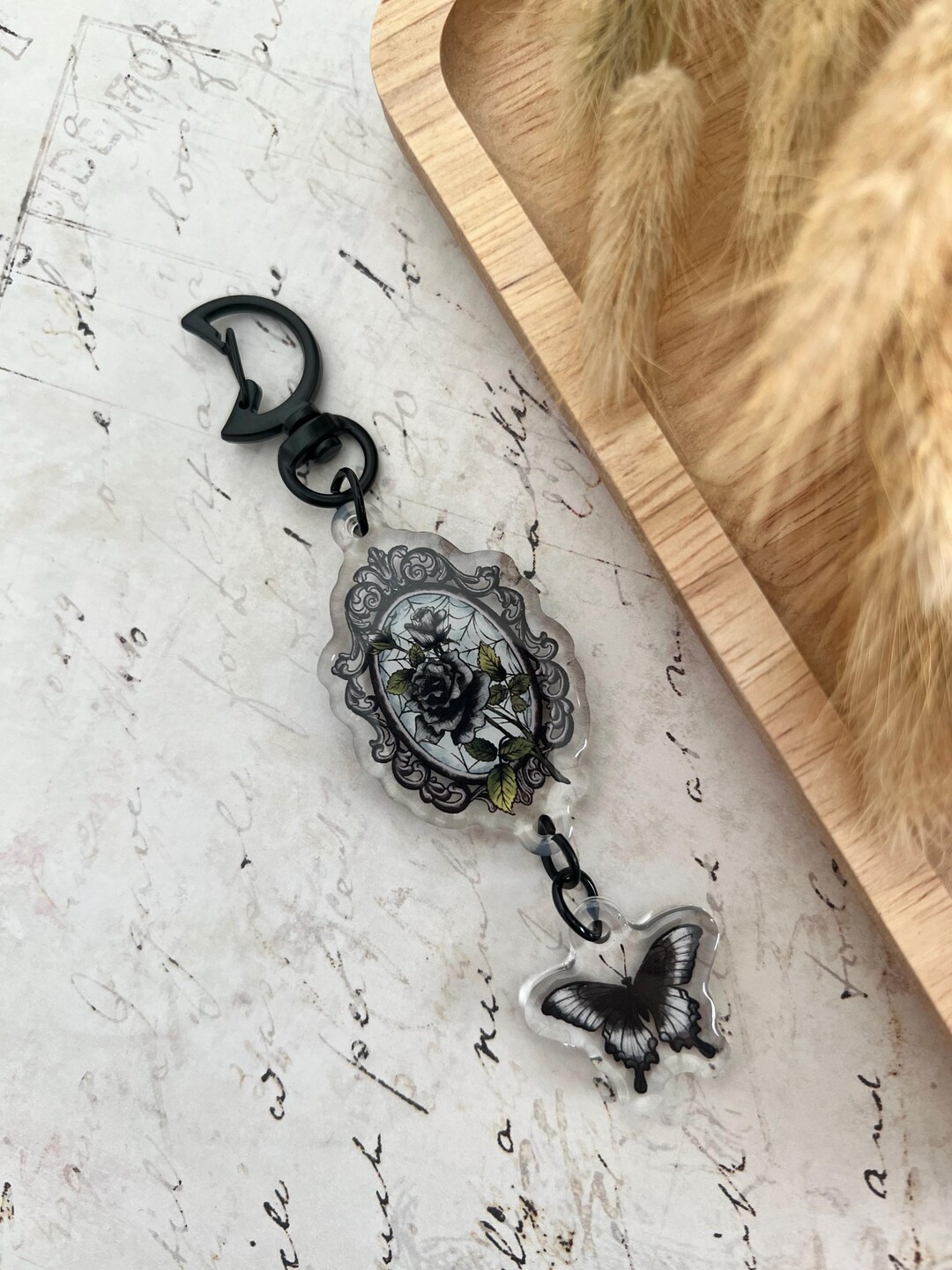 Victorian Gothic Keychain, Gift for Her, Keychains, Acrylic Keychain ...