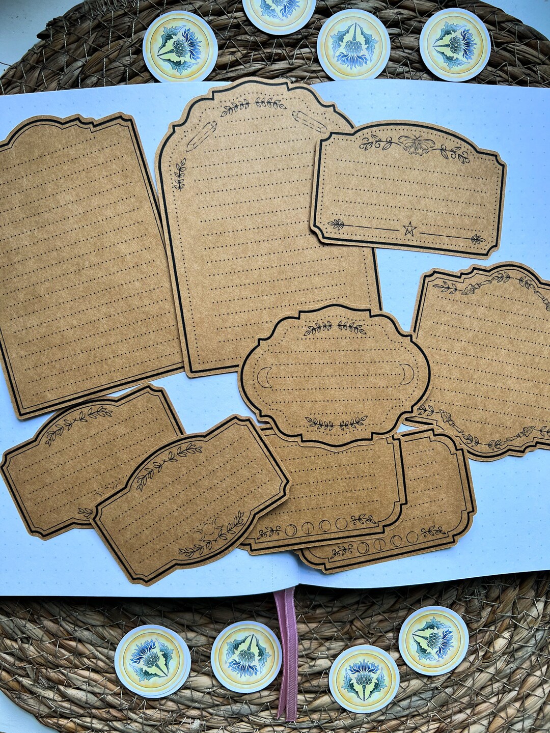 Bullet Journal Labels, Bullet Journal Tag Die Cuts Tickets Snail Mail ...