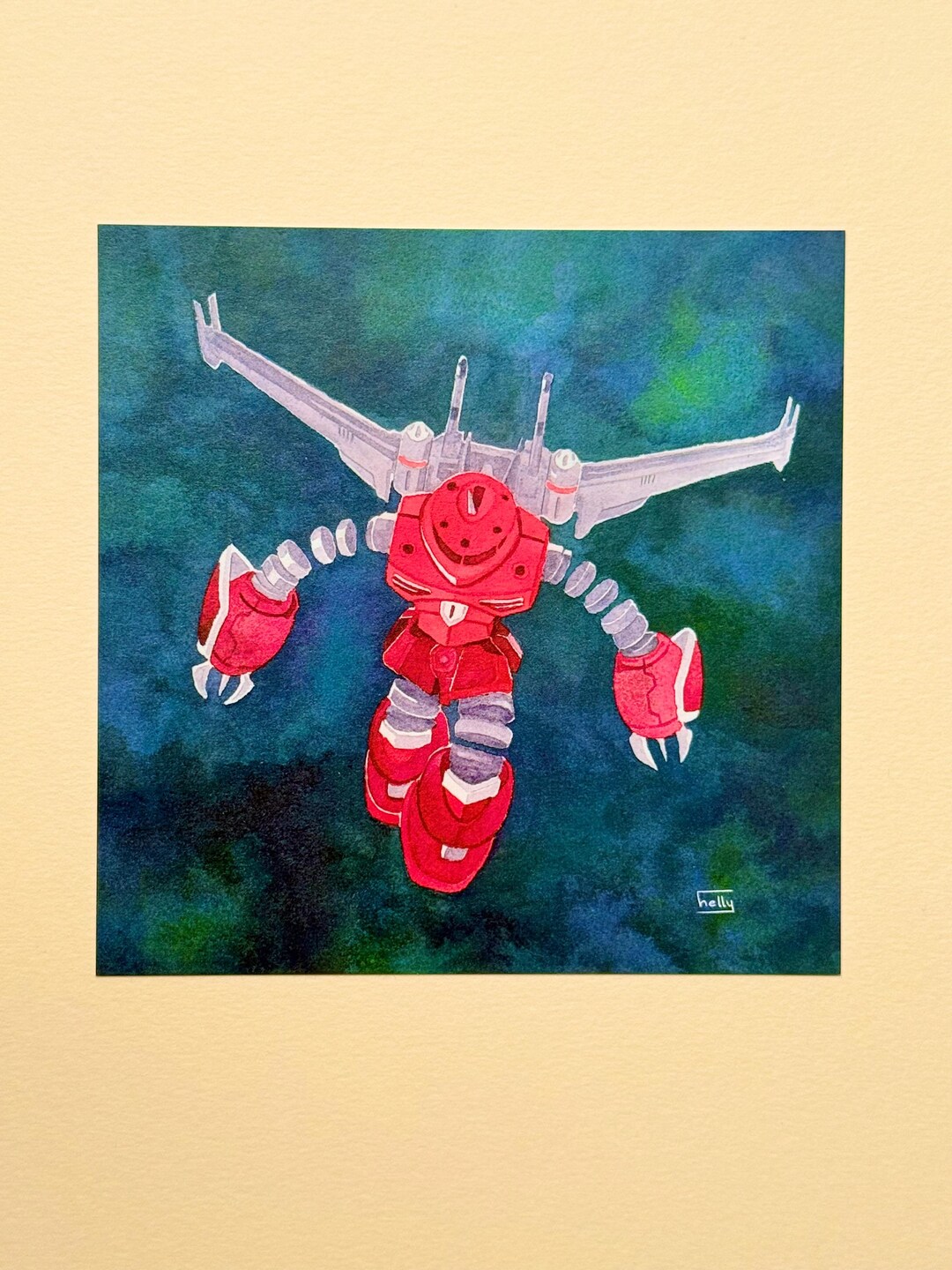 Z'gok Gundam Art Print - Gundam Seed - Mobile Suit - Watercolour - Ink ...