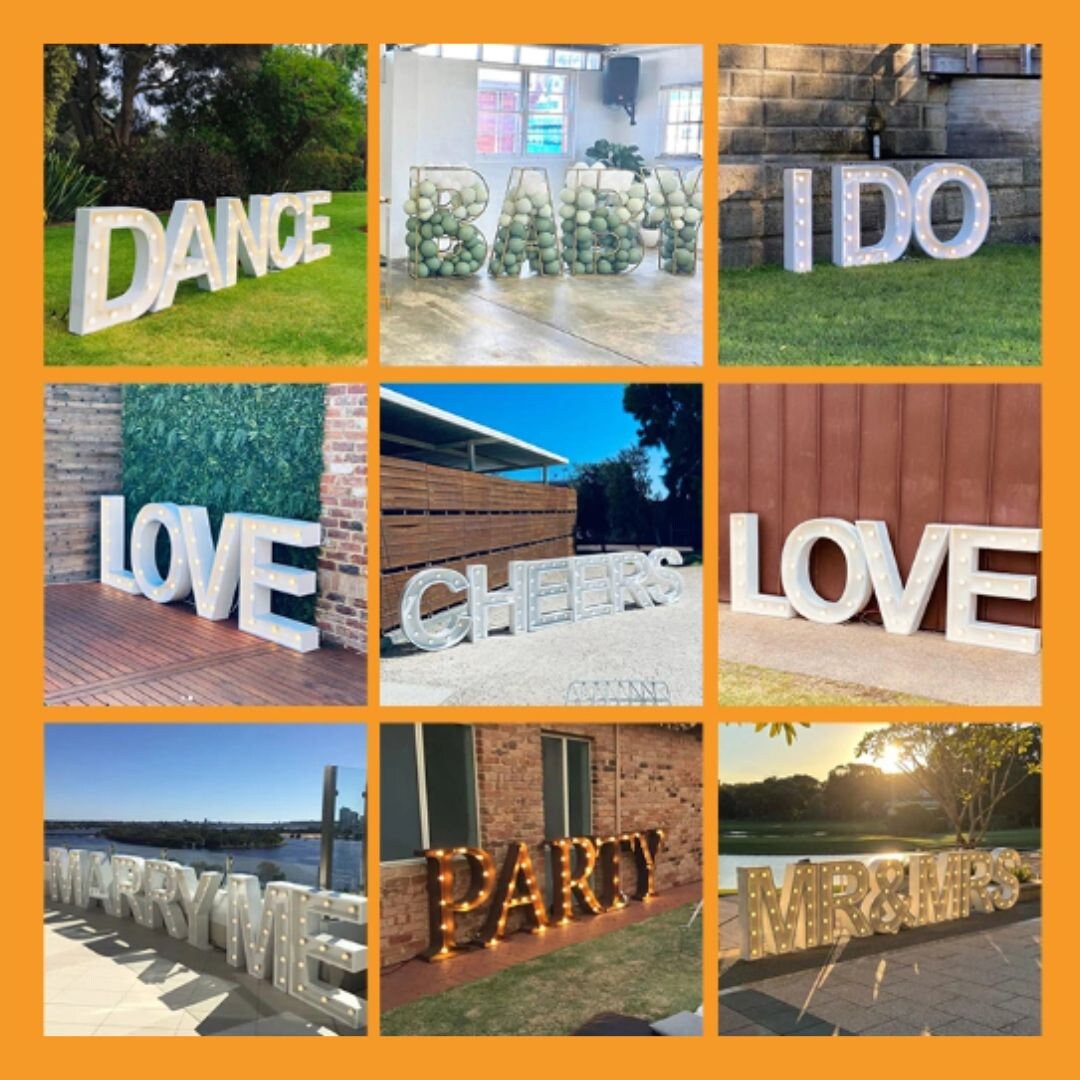 Vintage Metal Marquee Letters Punch Hole Channel Letter LED Wedding ...