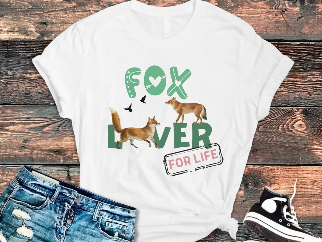 Fox Shirt, Cute Fox Shirt, Fox Lovers Gift, Fox Love, Animal Lover Gift ...