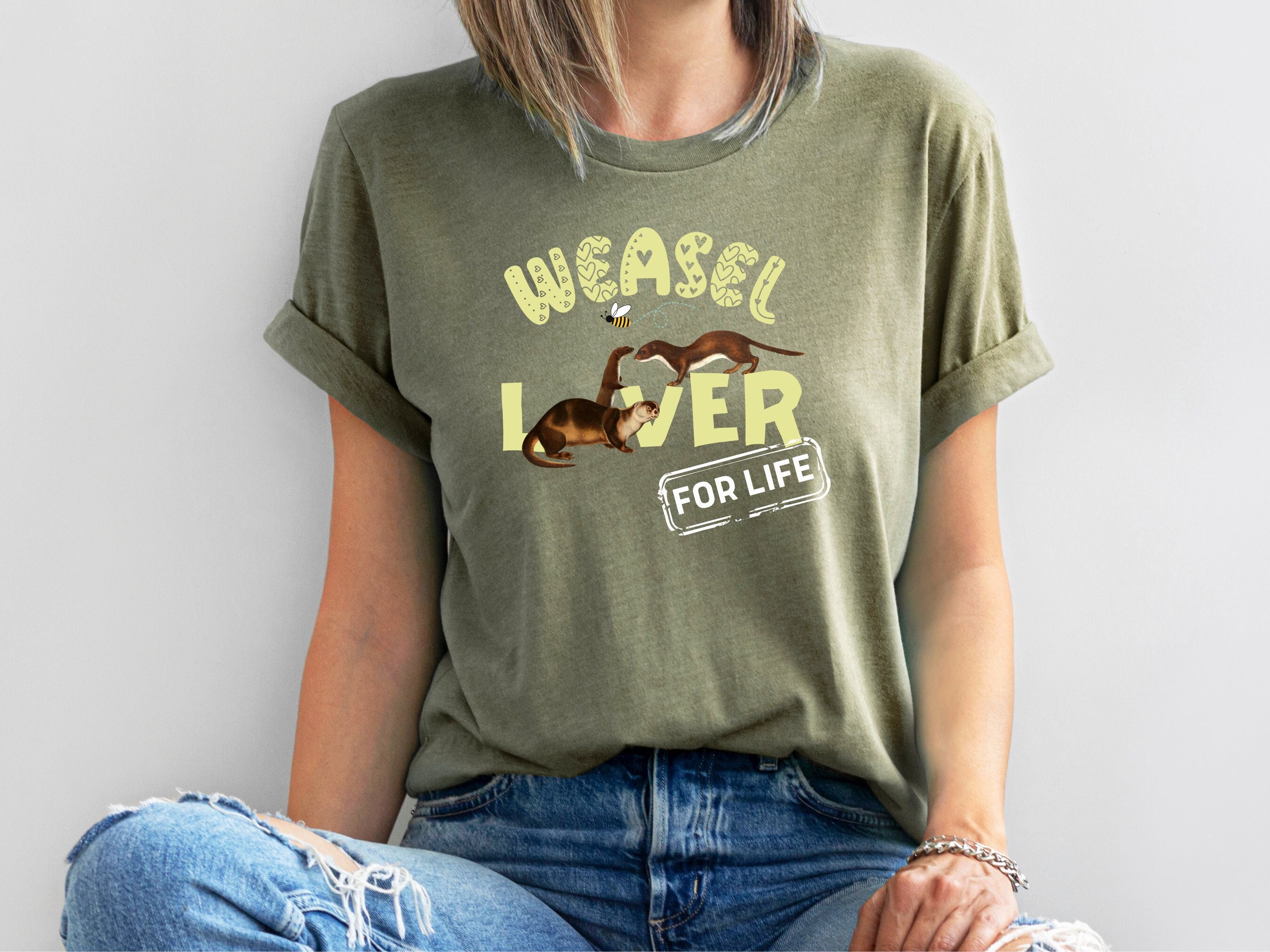 Weasel Shirt, Weasel T-shirt, Cute Weasel Tee, Weasel Tee, Animal Tee ...