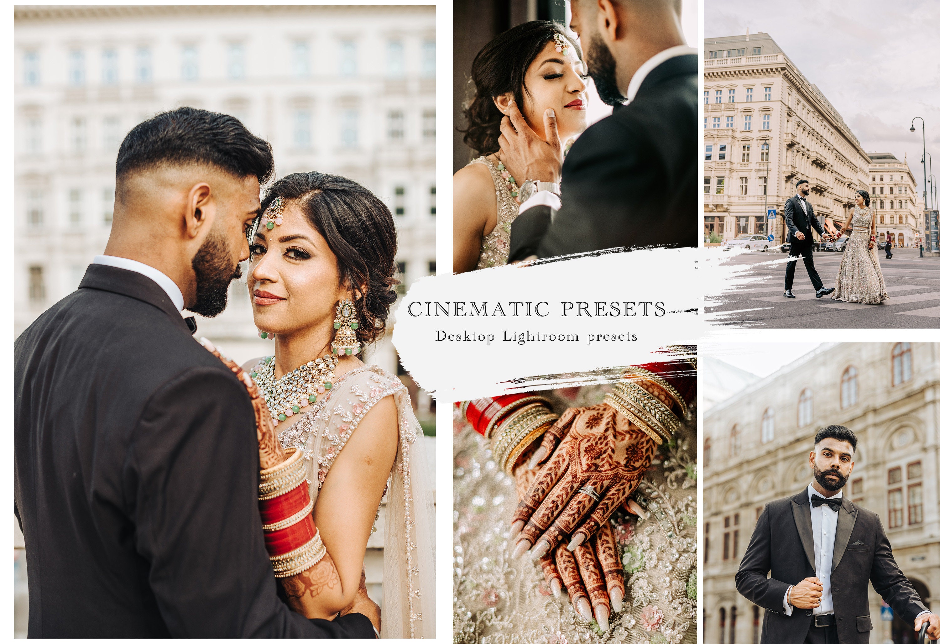 5 Professional Cinematic Wedding Presets, Lightroom Presets for Desktop ...