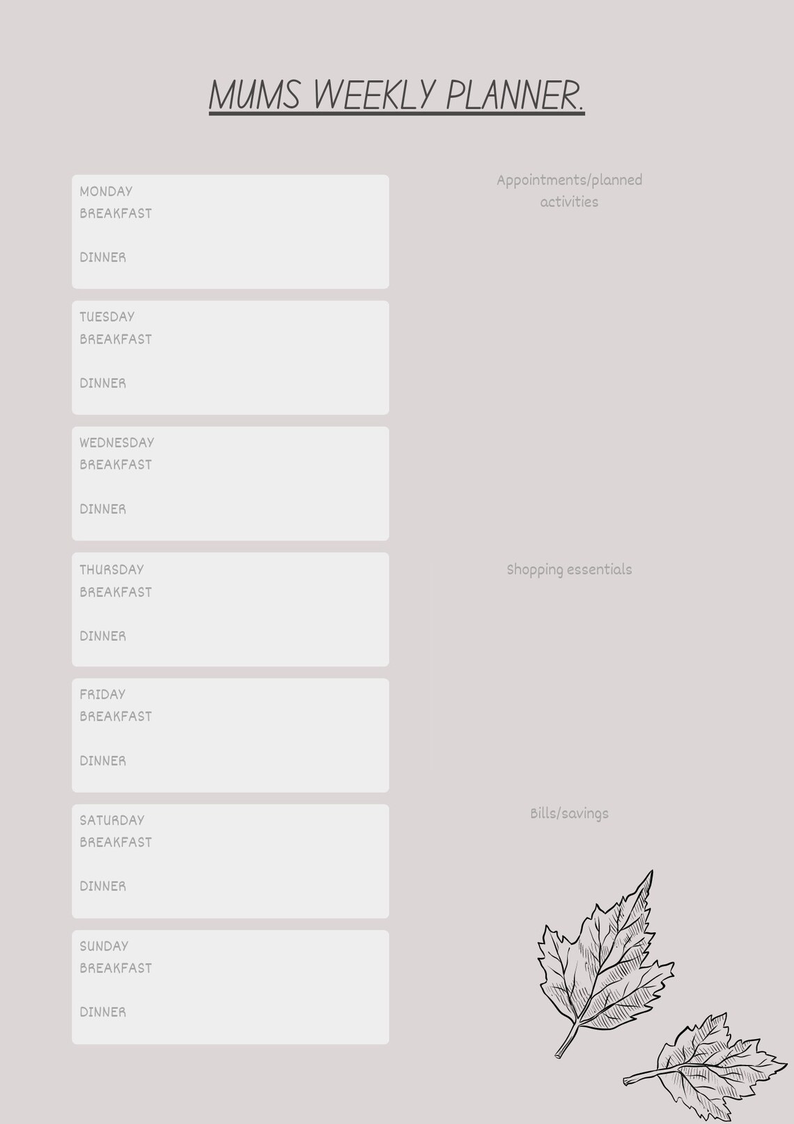 Ultimate Mum Planner - Etsy
