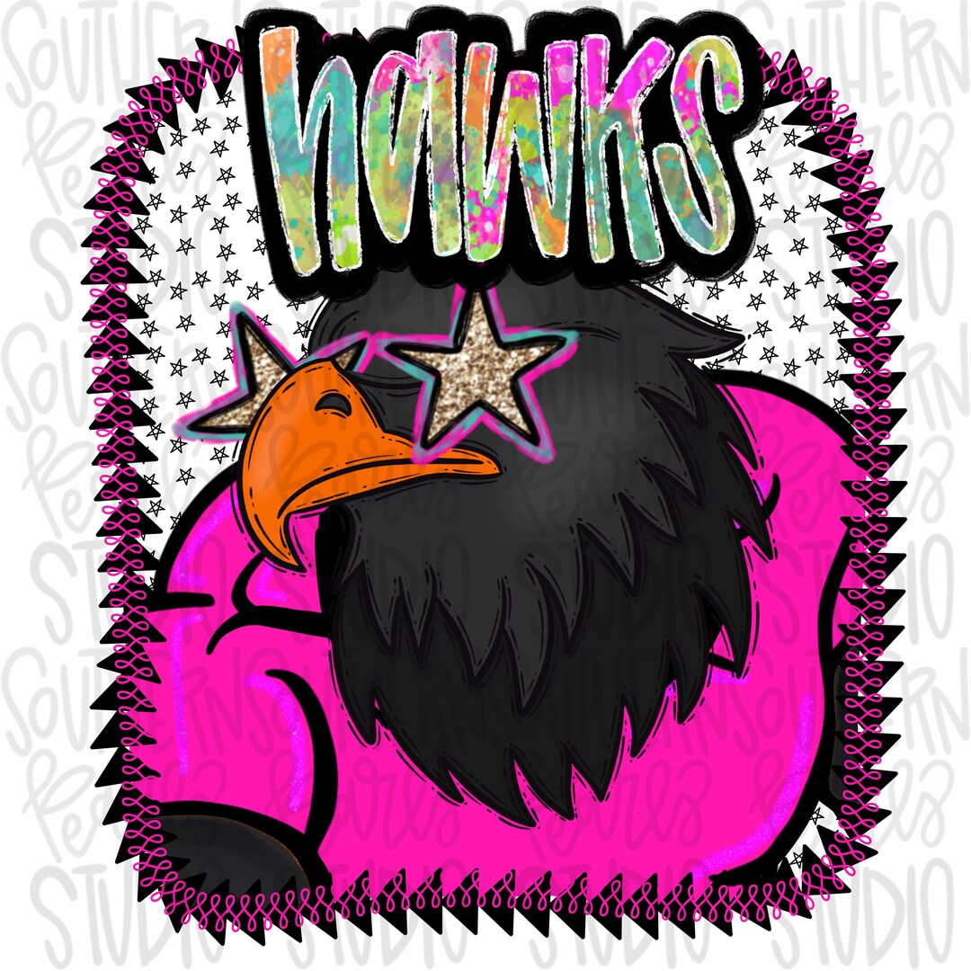 Pink Jersey Mascot Hawks | Sublimation Design | Digital Download ...