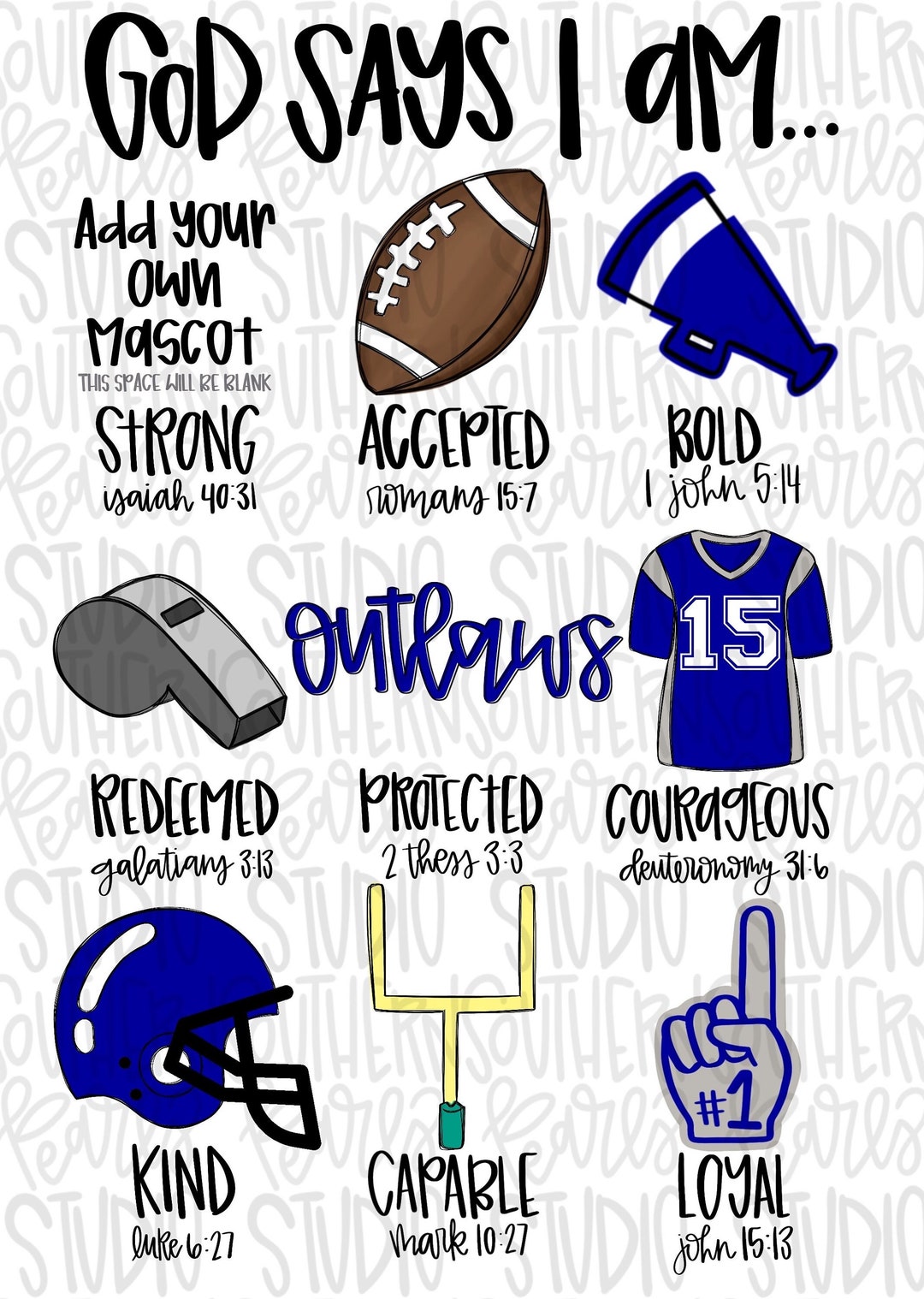 God Says I Am FOOTBALL | PNG | Sublimation | Design Download - Etsy