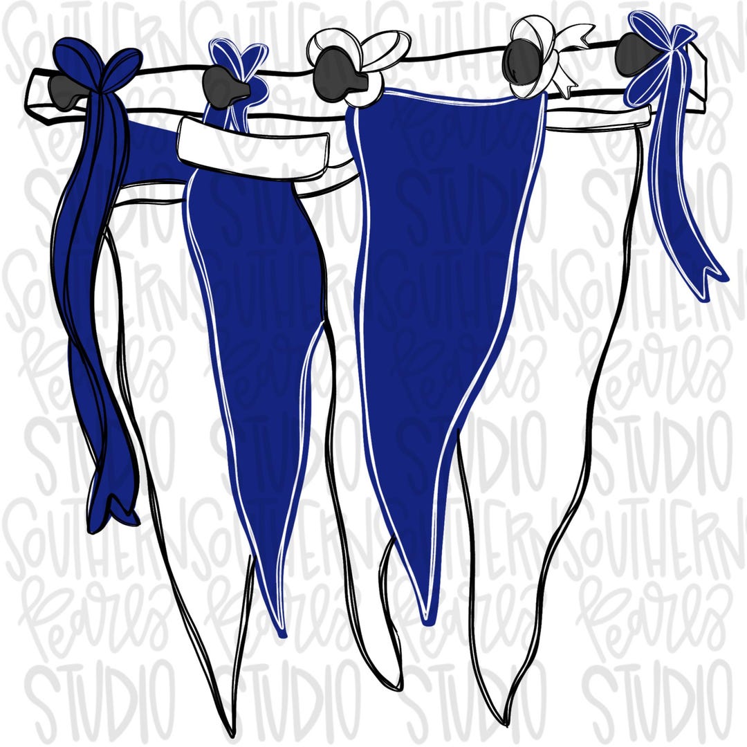 Build Your Own Team Pennants | Royal | Go Team | PNG | Sublimation ...