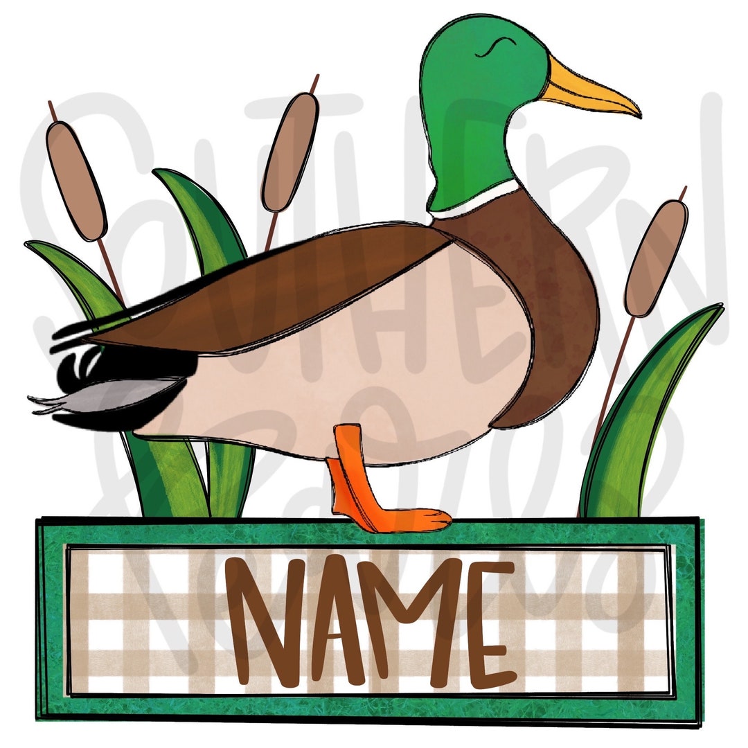 Mallard Duck Name Plate | Sublimation Design | Digital Download | Women ...