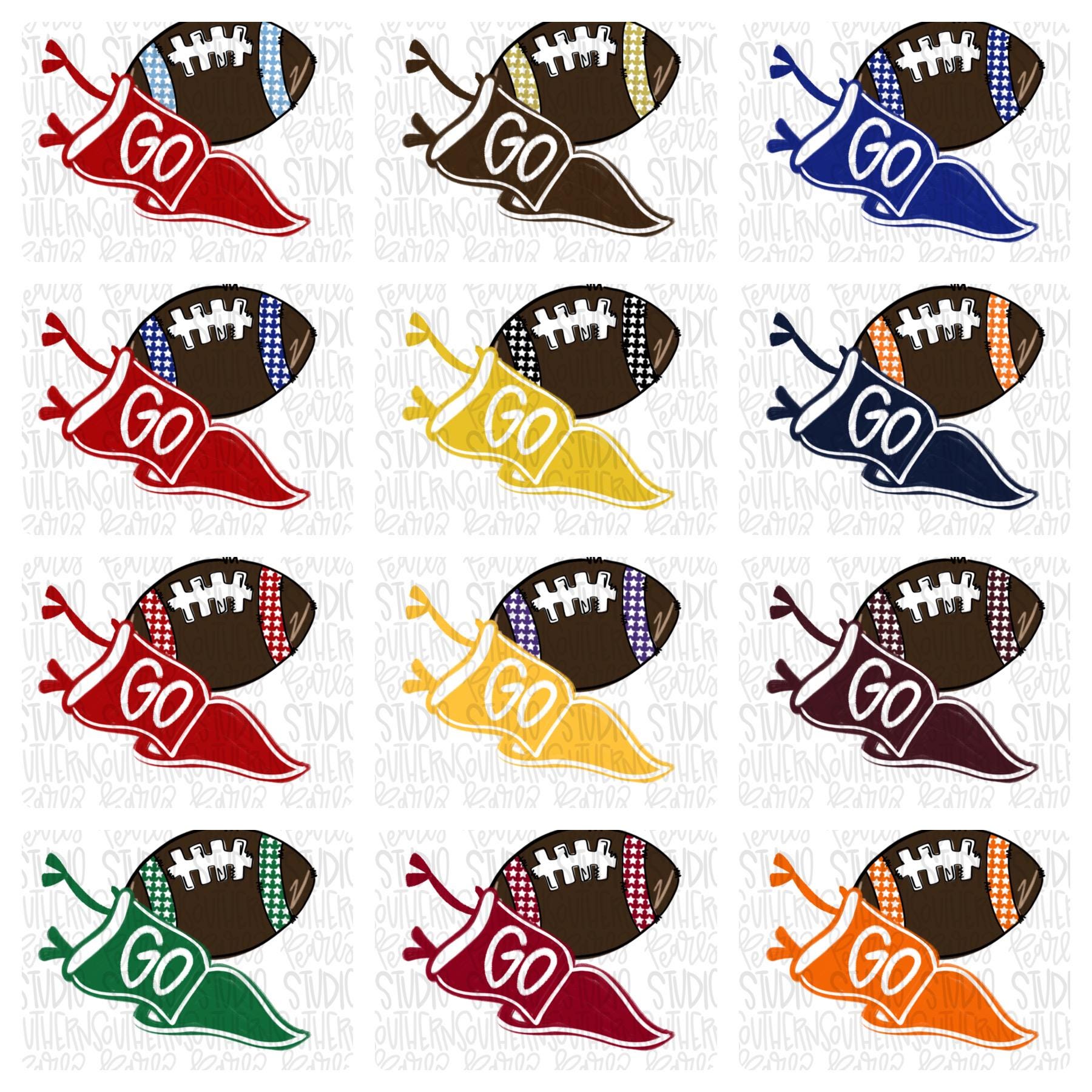 BUNDLE of 12 Football Field Goal With Front Pocket Design School Colors ...