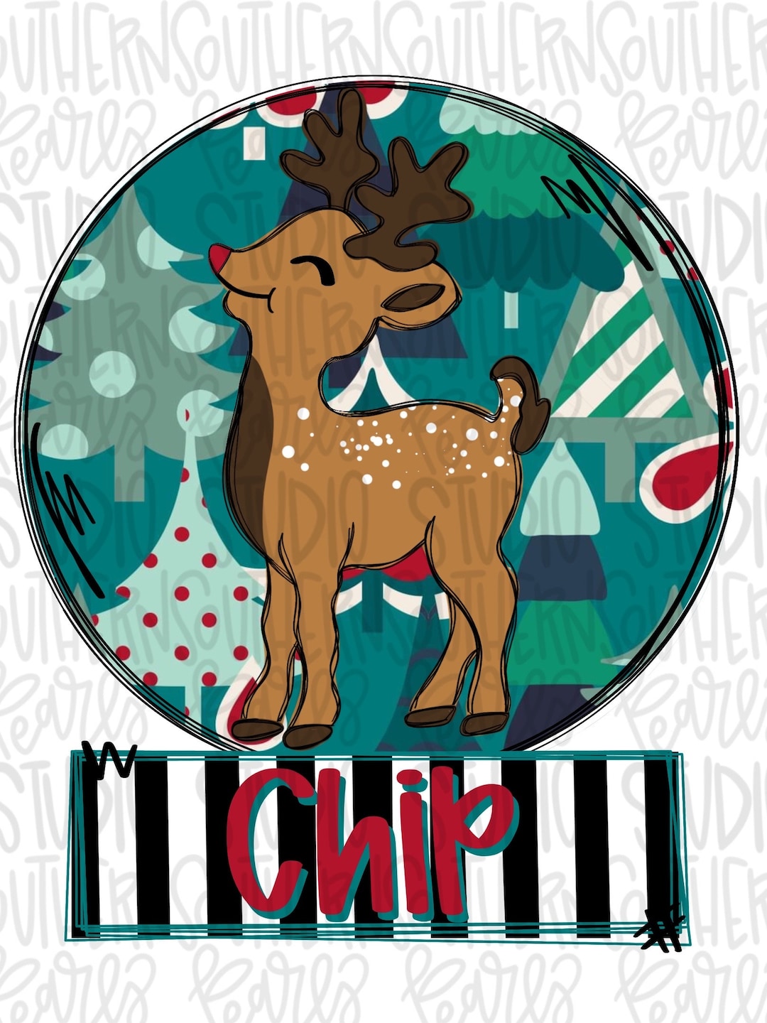 Reindeer Kids Name | Sublimation Design | Digital Download | Women’s ...