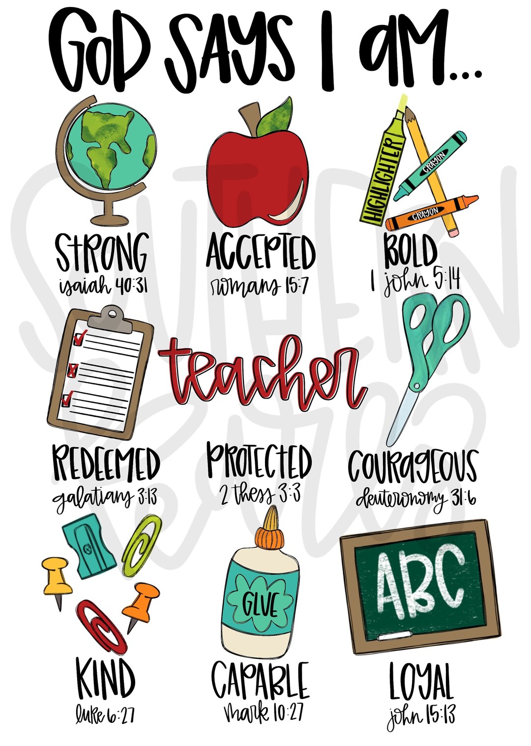 God Says I Am a TEACHER | Sublimation Design | Digital Download | Women ...