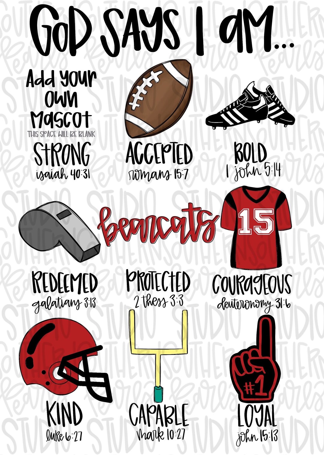 God Says I Am FOOTBALL | PNG | Sublimation | Design Download - Etsy