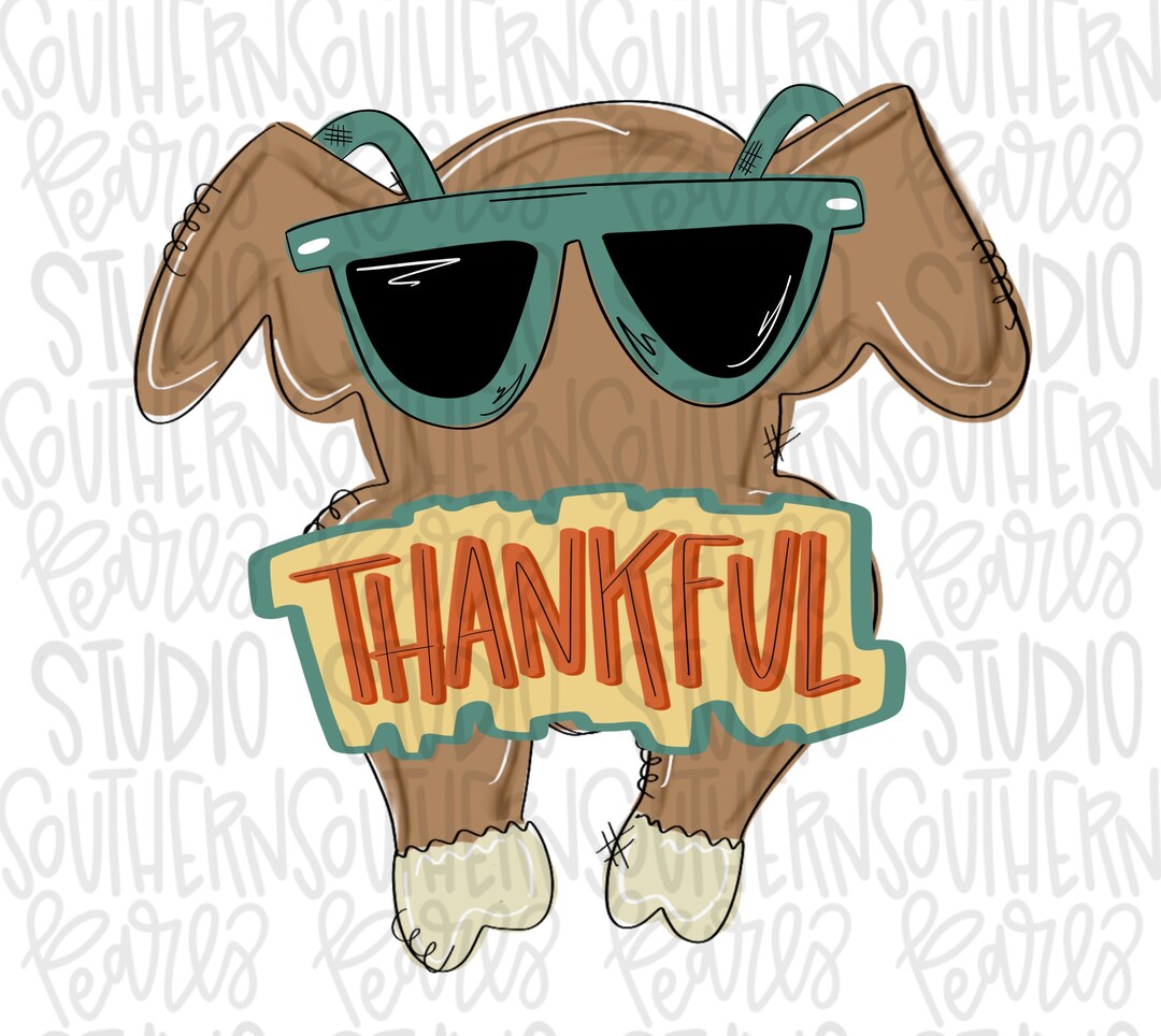 Thankful Preppy Turkey Boy | Sublimation Design | Digital Download ...