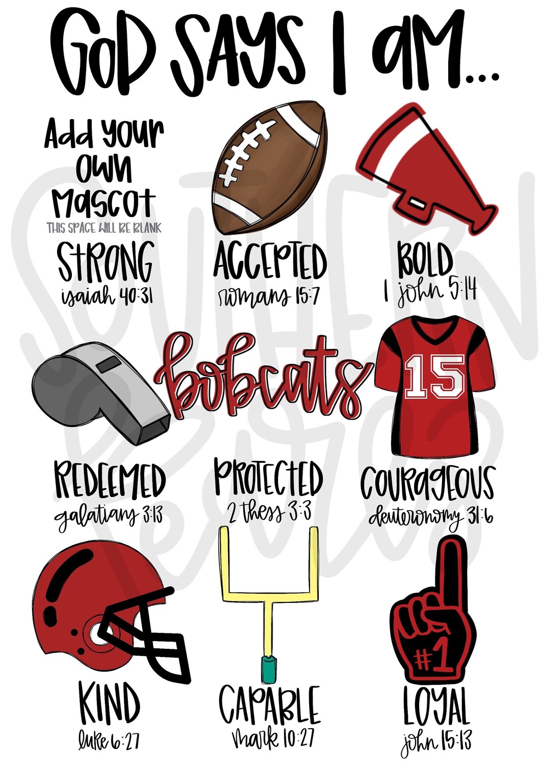 God Says I Am FOOTBALL | PNG | Sublimation | Design Download - Etsy