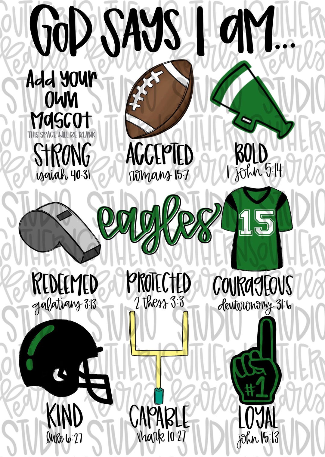 God Says I Am FOOTBALL | PNG | Sublimation | Design Download - Etsy