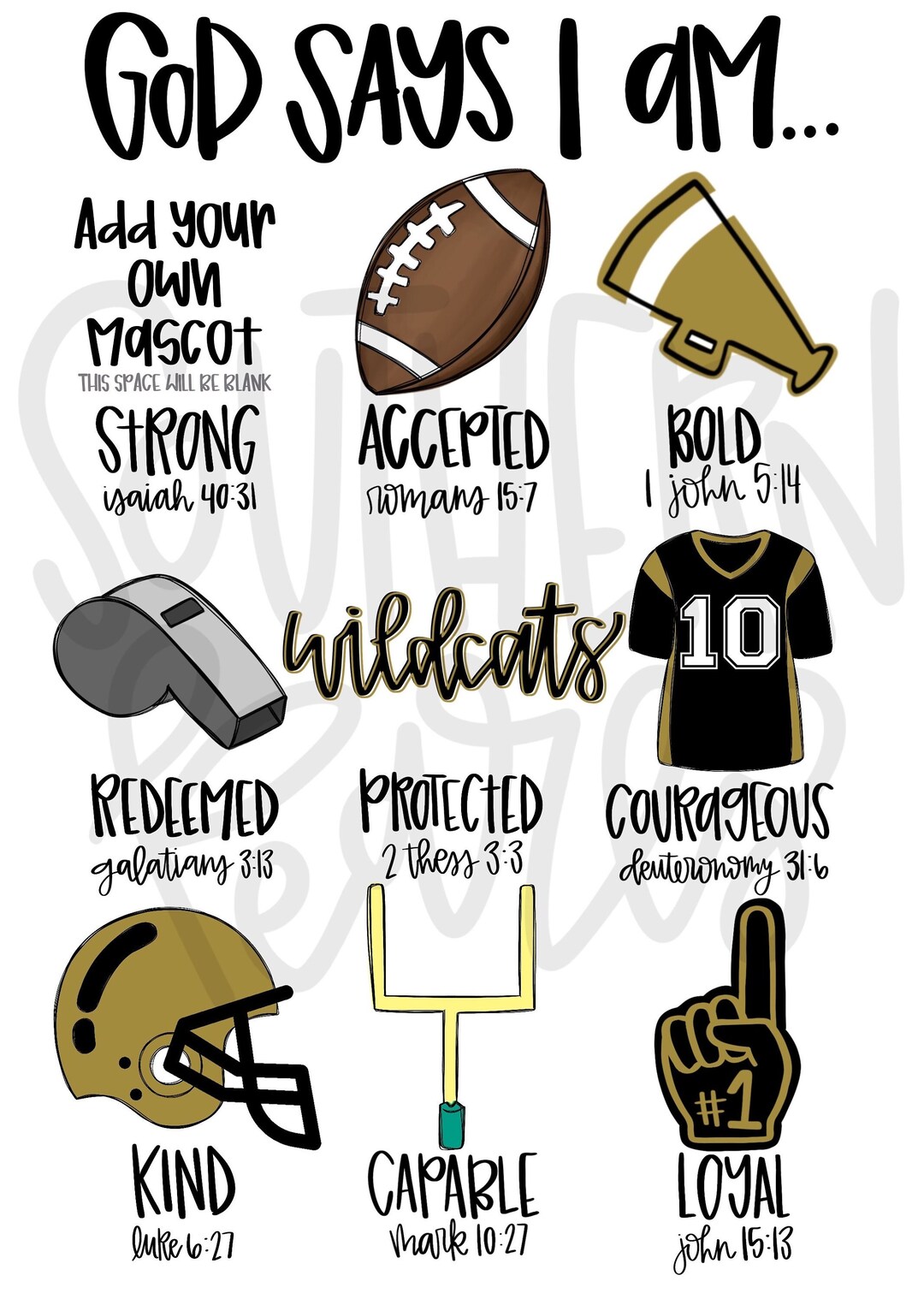 God Says I Am FOOTBALL | PNG | Sublimation | Design Download - Etsy