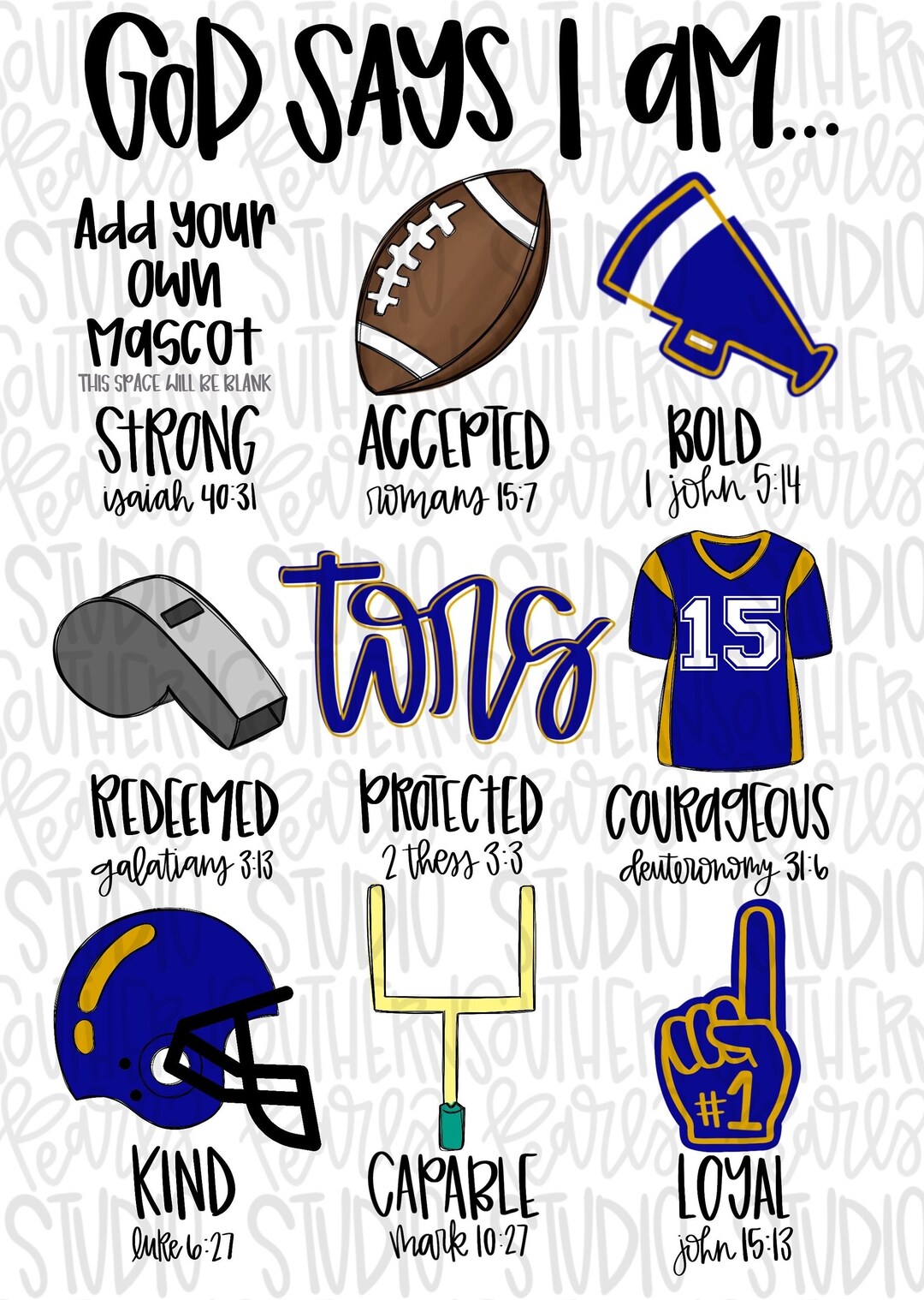 God Says I Am FOOTBALL | PNG | Sublimation | Design Download - Etsy
