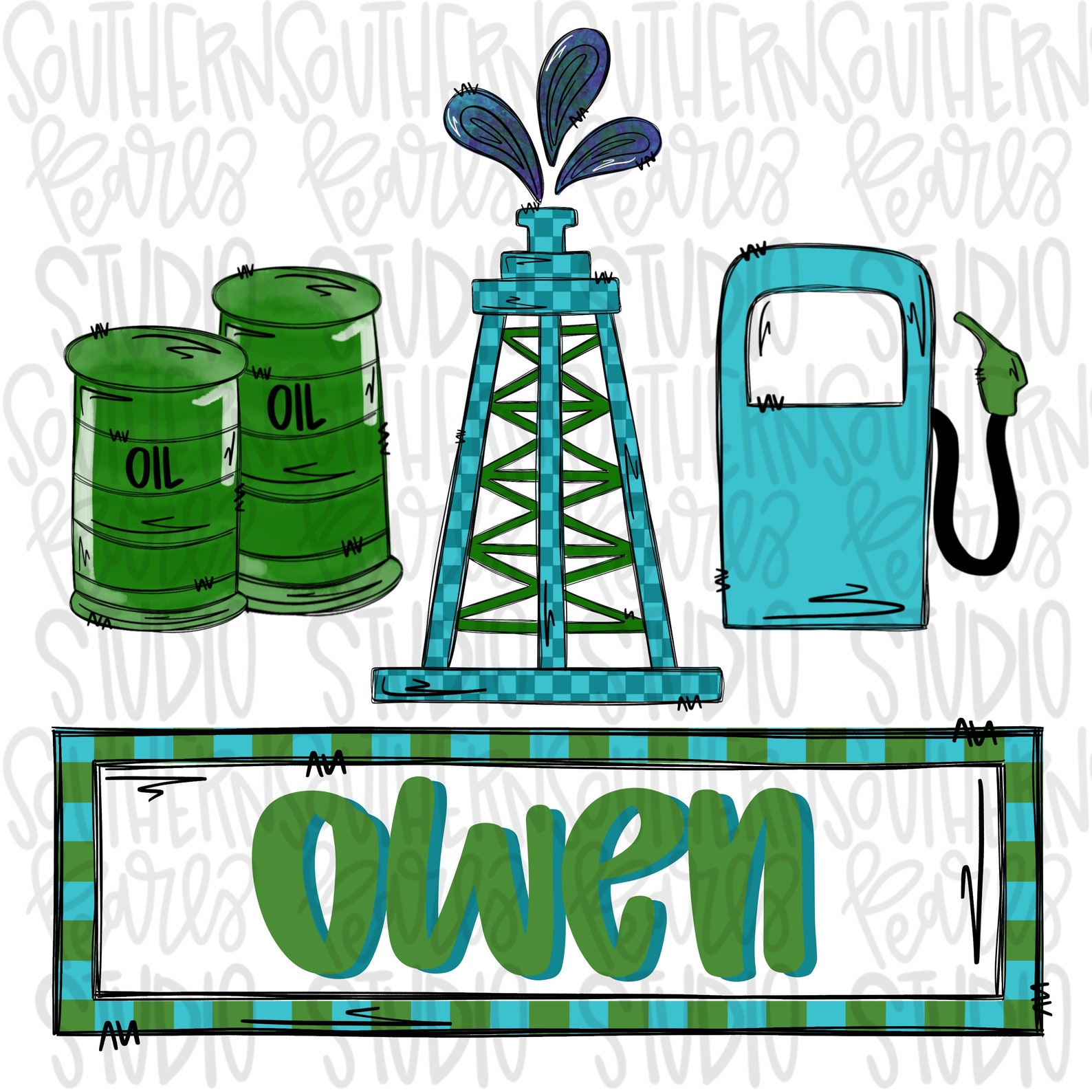 Oilfield Design With Name Plate | Sublimation Design | Digital Download ...