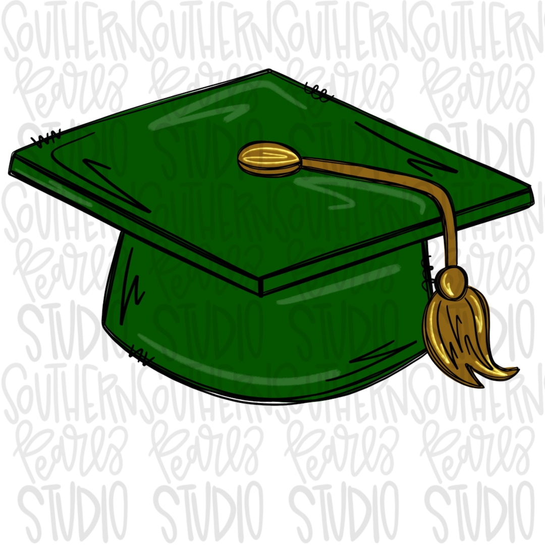 Graduation Cap/hat Green | Senior | Preschool | Kindergarten ...